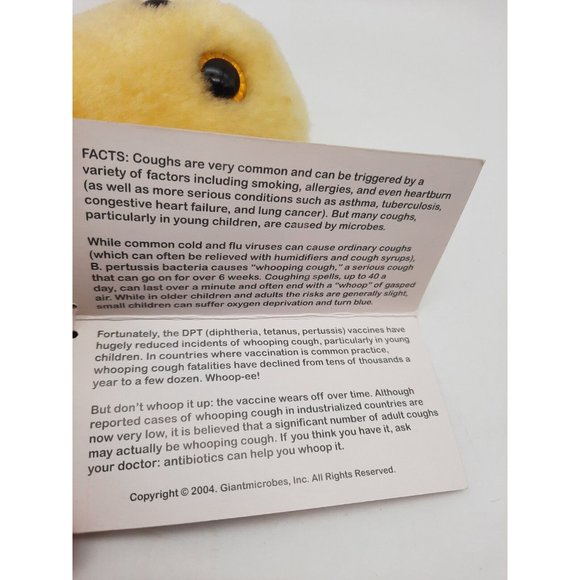 GIANTmicrobes | Toys | Giant Microbes Plush By Drew Oliver 6 Cough ...